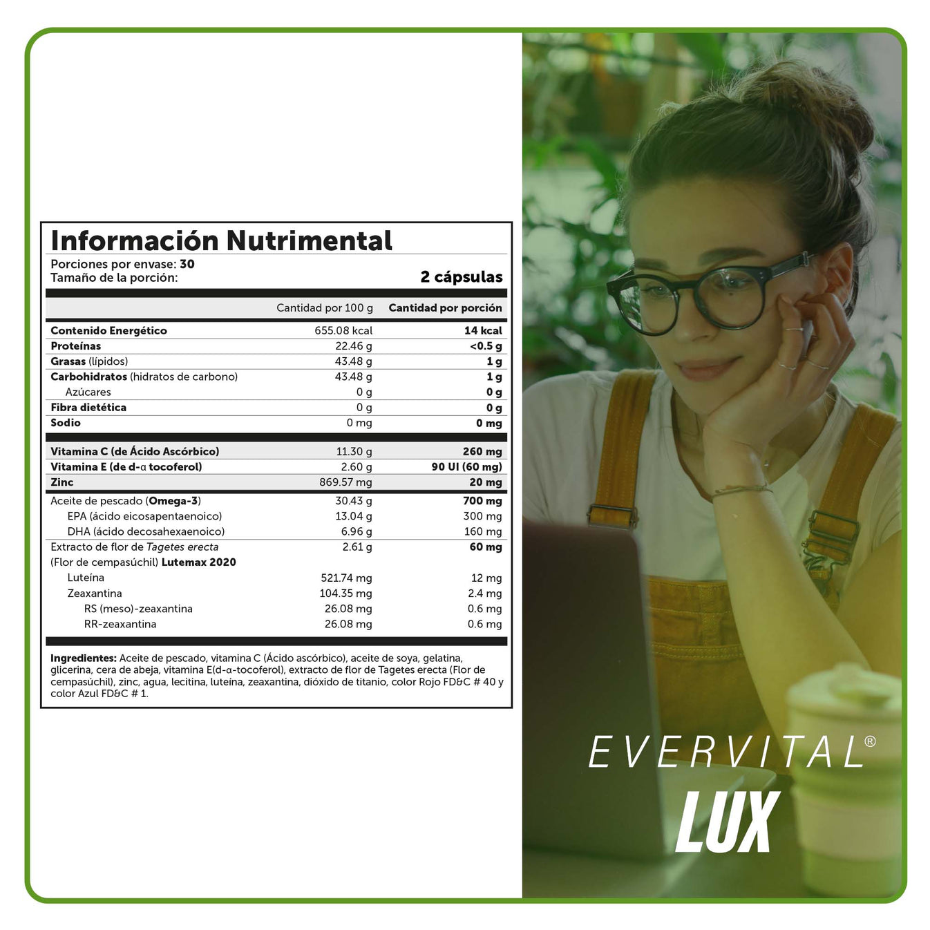 Evervital® Lux 60 Cápsulas Corrugado con 60 piezas – Bomuca