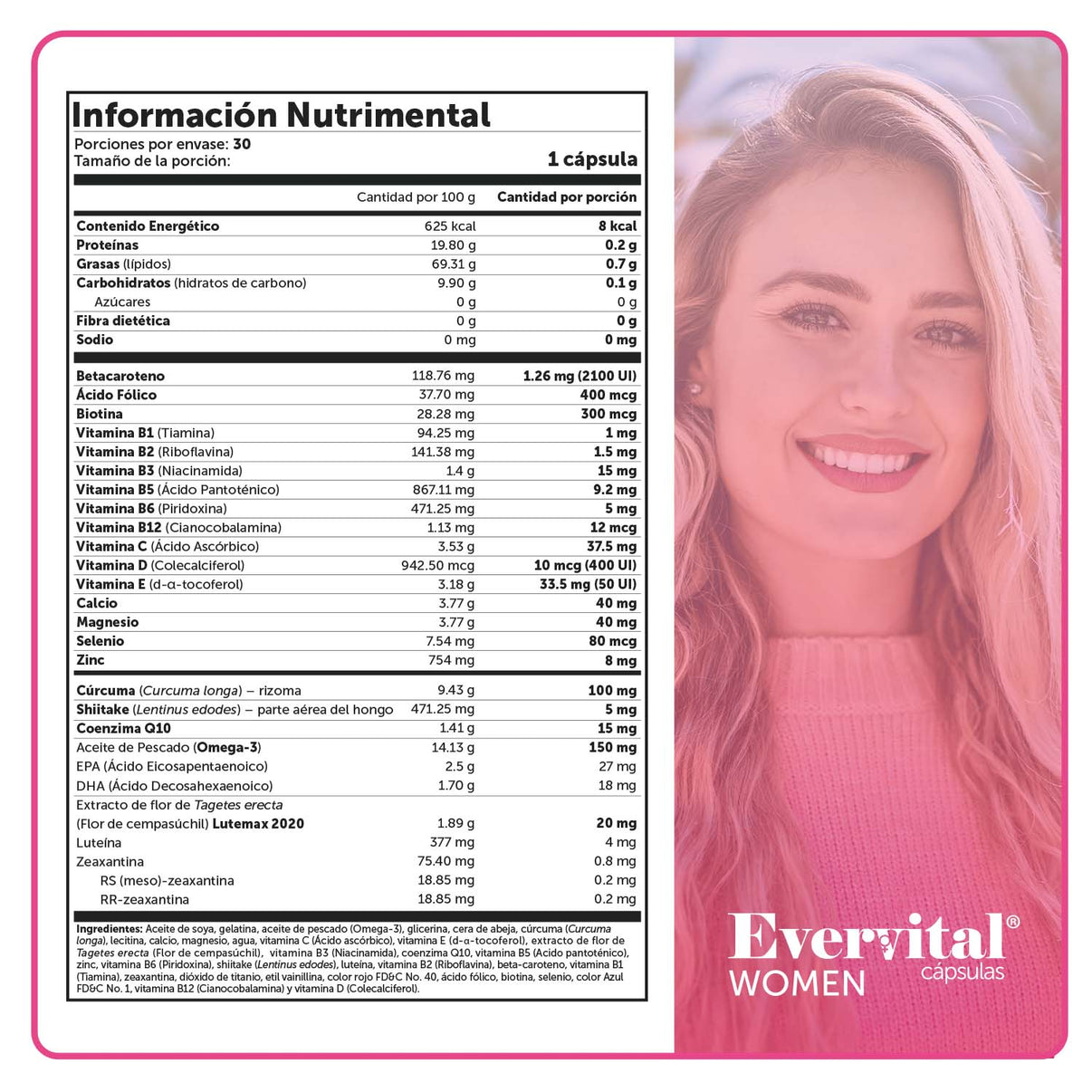 Evervital® Women 30 Cápsulas – Bomuca