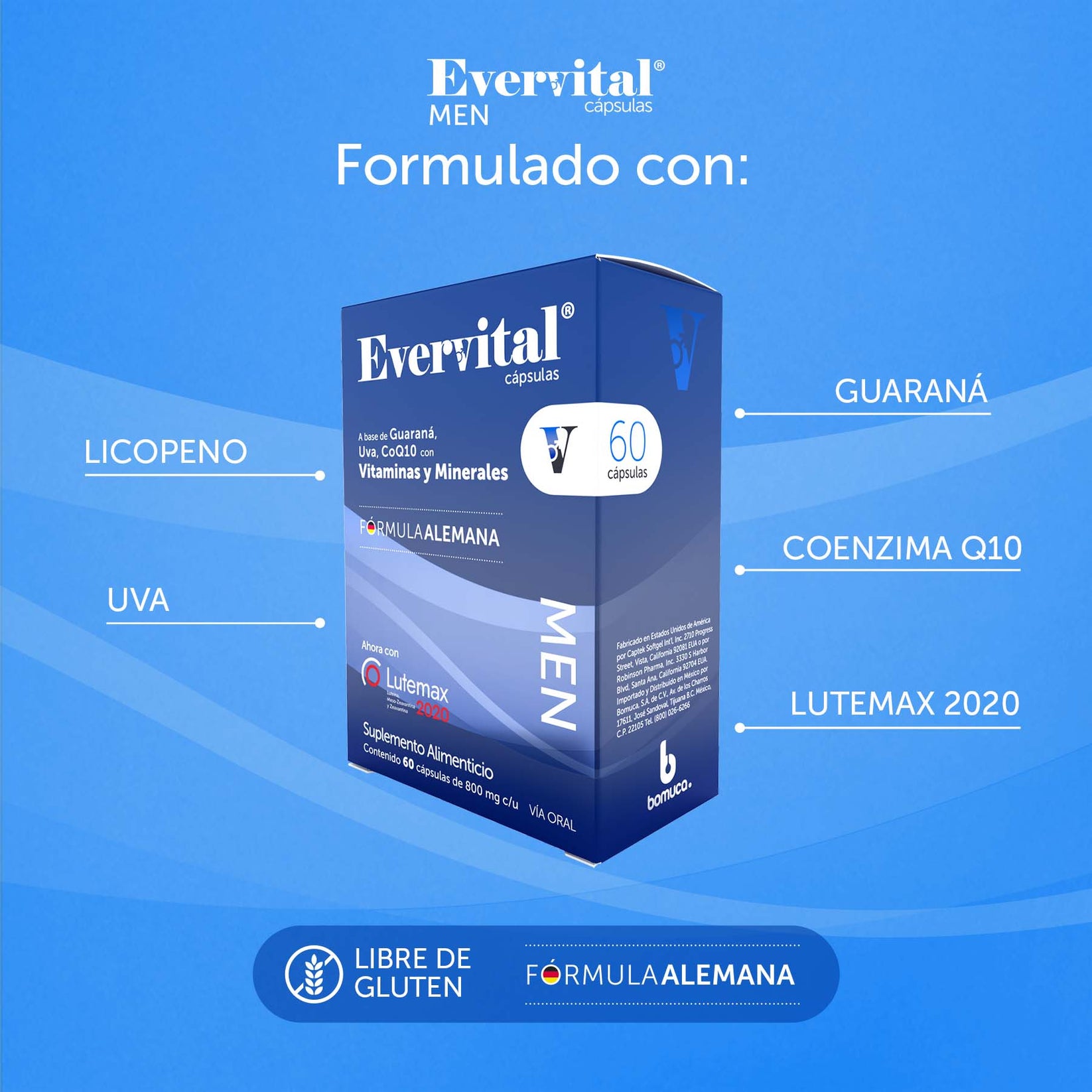 Evervital® Men 60 Cápsulas – Bomuca